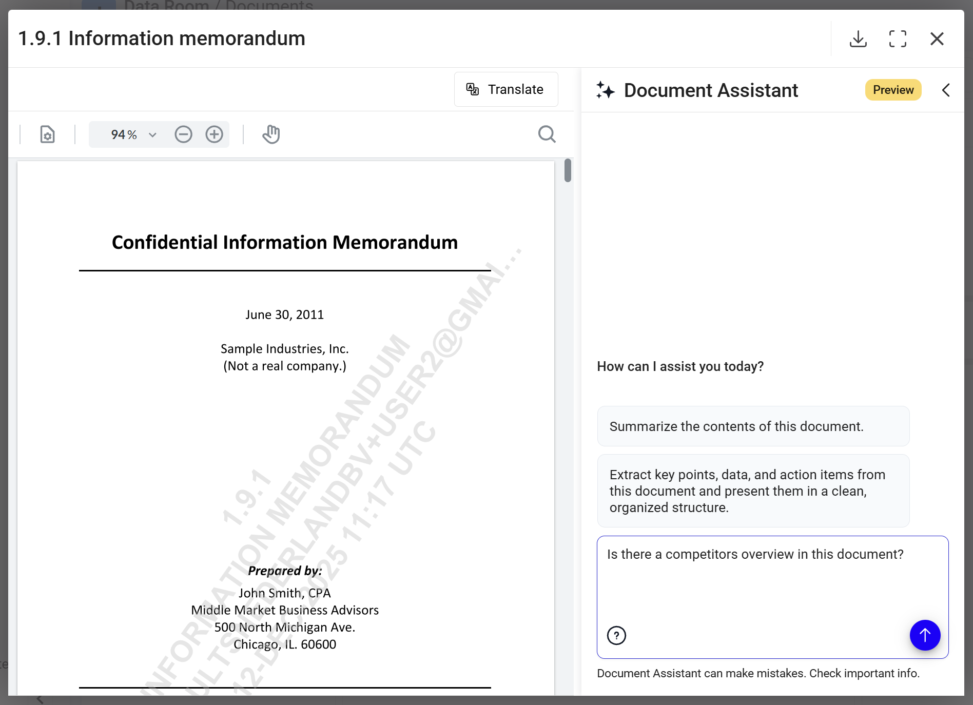 Document Assistant – Virtual Vaults Help Center