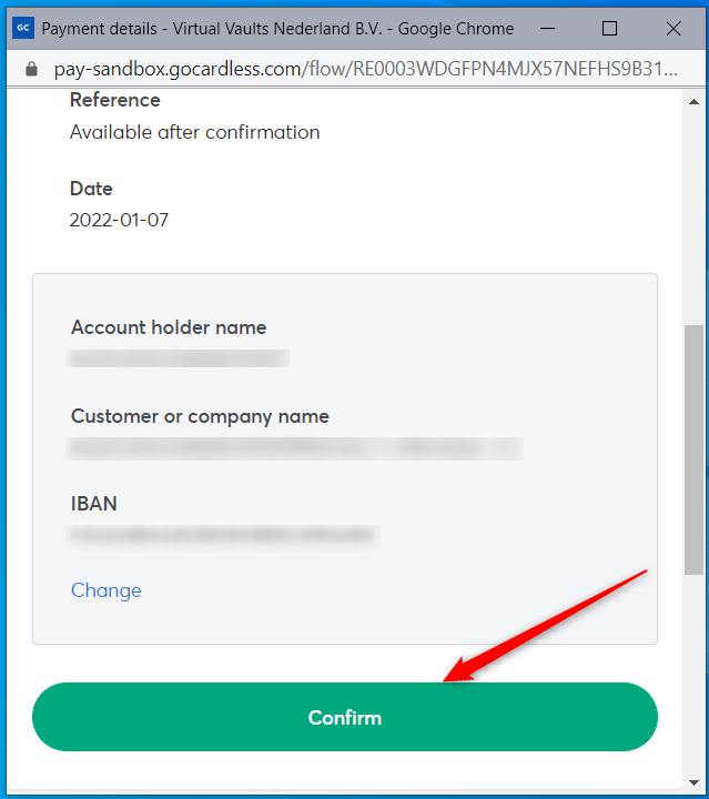 Update payment details – Virtual Vaults Help Center